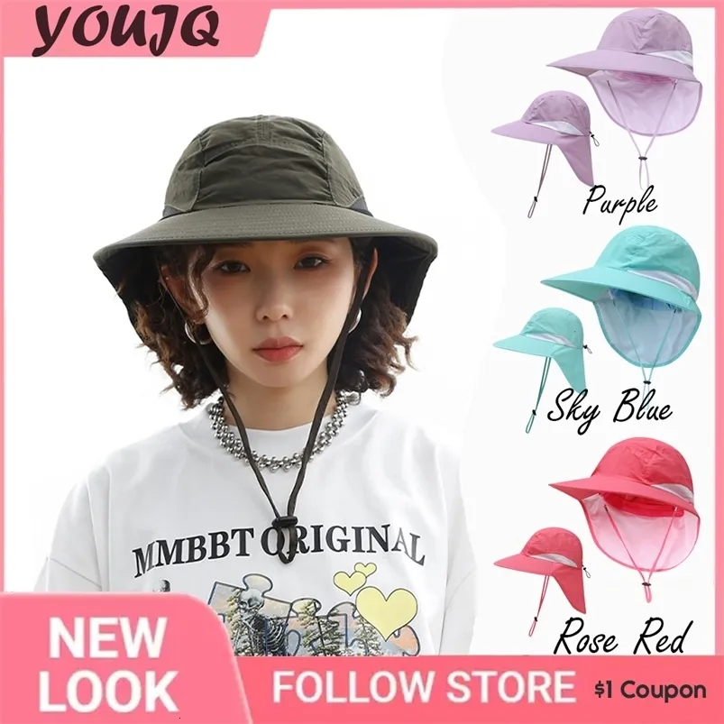 Y2K Unisex Wide Brim Packable Bucket Hat With UV Protection And ...