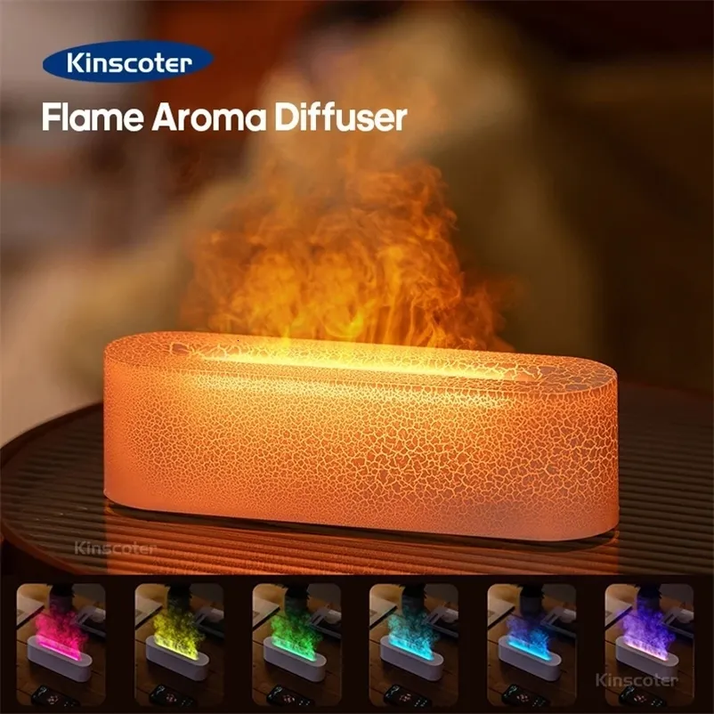 KINSCOTER RGB Flame Aroma Aroma Flame Diffuser Air Humidifier With ...