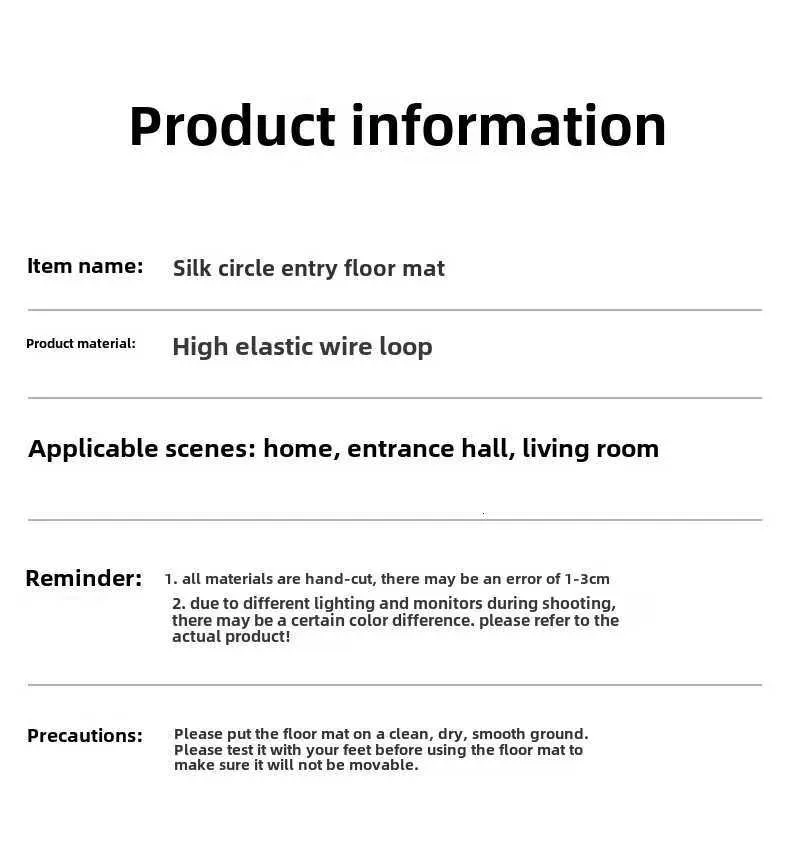 Pvc Silk Ring Entry Door Floor Mat - Outdoor Entrance Scraping Mud Dust ...