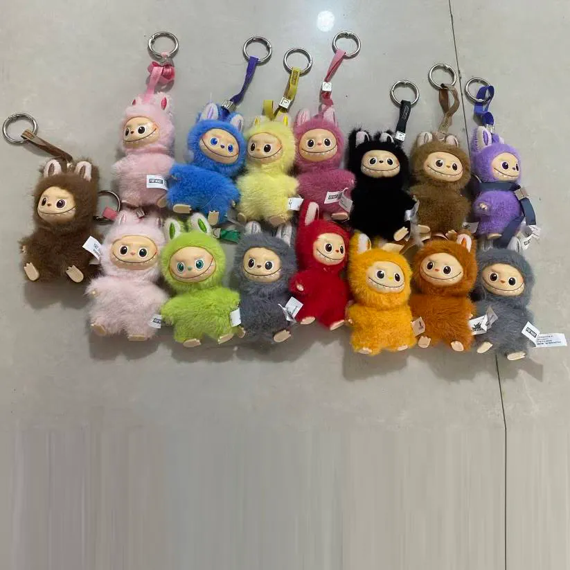 Labubu Macaroon Monkey Dolls Solid Colors, Cute Animation Character ...