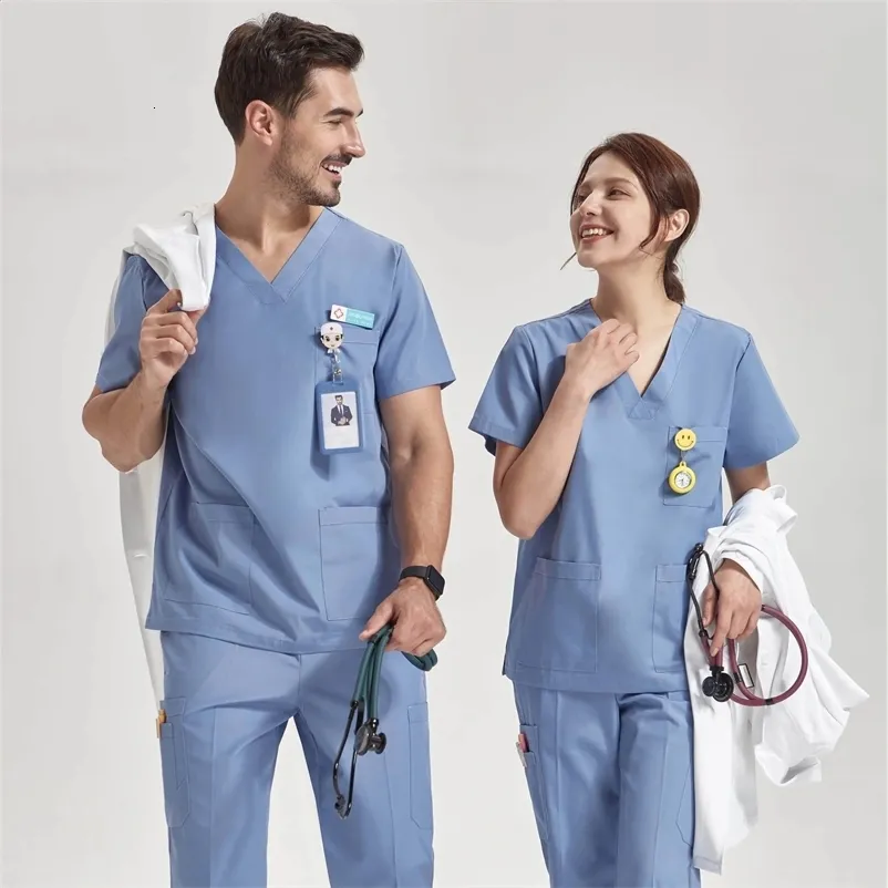 Ultra Light Matte Nurse Uniform Set For Men Poplin Fabric Medical ...
