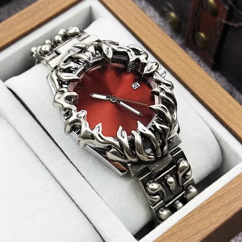 Y2K Demon Claw Medieval Quartz Watch For Men Luminous Steel Case ...