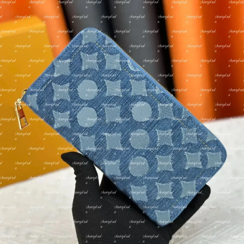 10A Luxurys Denim Wallet Designer Wallet Men's Women's Zipper Wallet ...