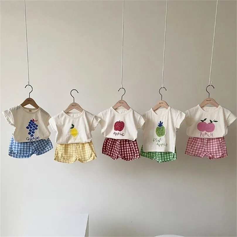 Baby Boy Girl Children's Summer Outfit: Fruit T-Shirt and Shorts Set ...