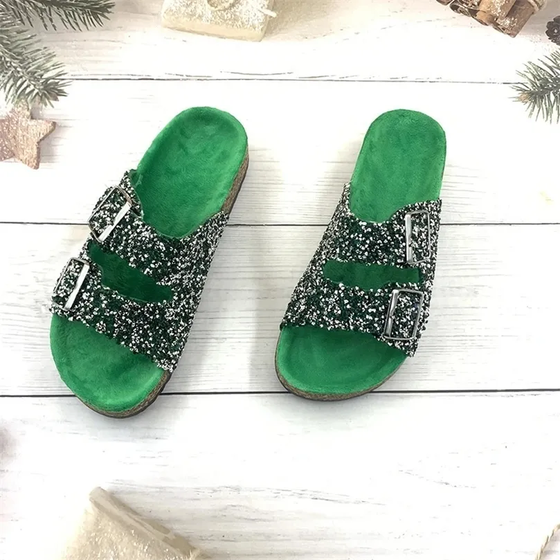 Women's Crystal Slippers Bling Diamond Slipper Cozy Flip Flop Beach ...