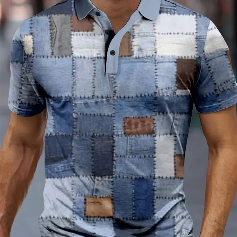 3D Printed Patchwork Acetate Polo Shirt – Slim Fit... From Qiyuan05, $8 ...