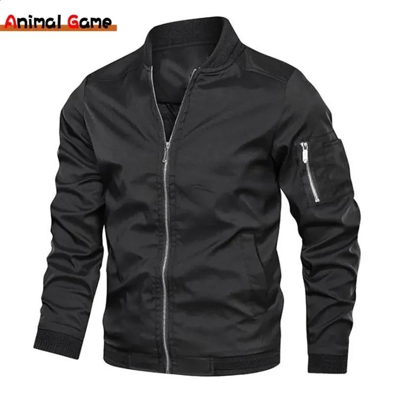 Autumn Fashion Men's Bomber Jacket: Business Casual Streetwear, Simple ...