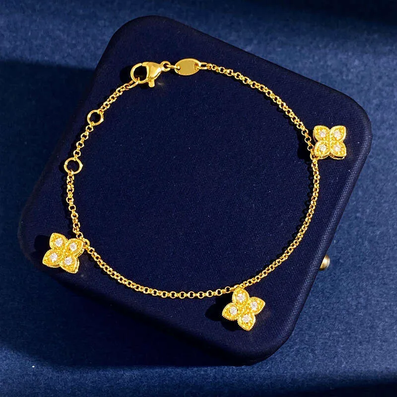 Live Jewelry Four Leaf Flower Bracelet For Women Korean INS Geometric ...