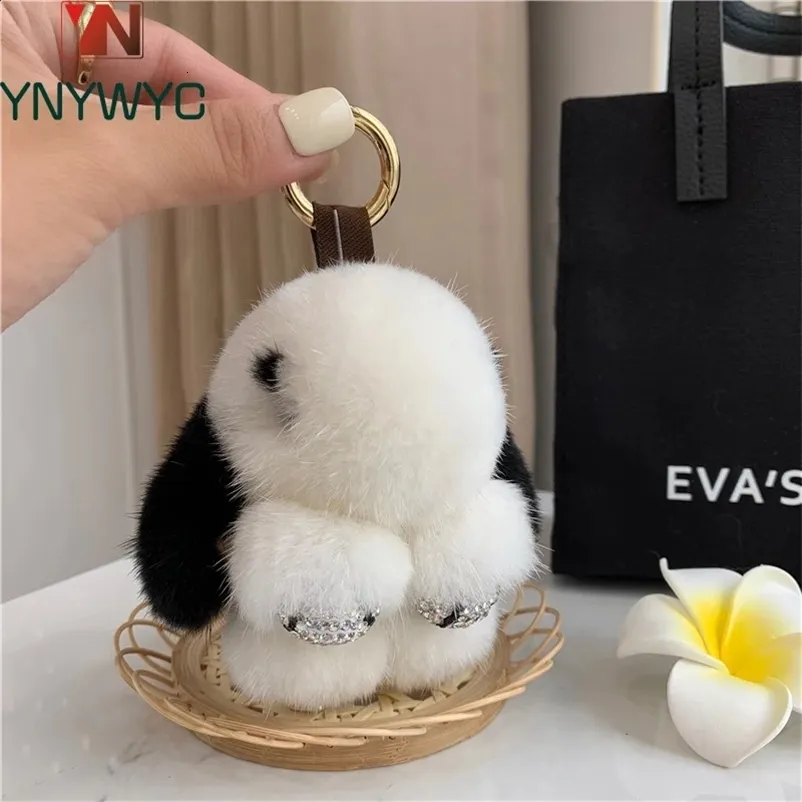 Mink Rabbit Fur Pendant Bag Jewelry Keychain Plush Speaker Cute Ren ...