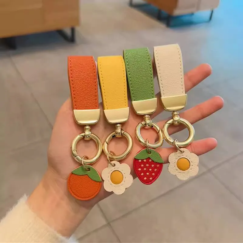 New Arrival Car Key Ring: Xiaohongshu Same Style Minimalist Leather ...