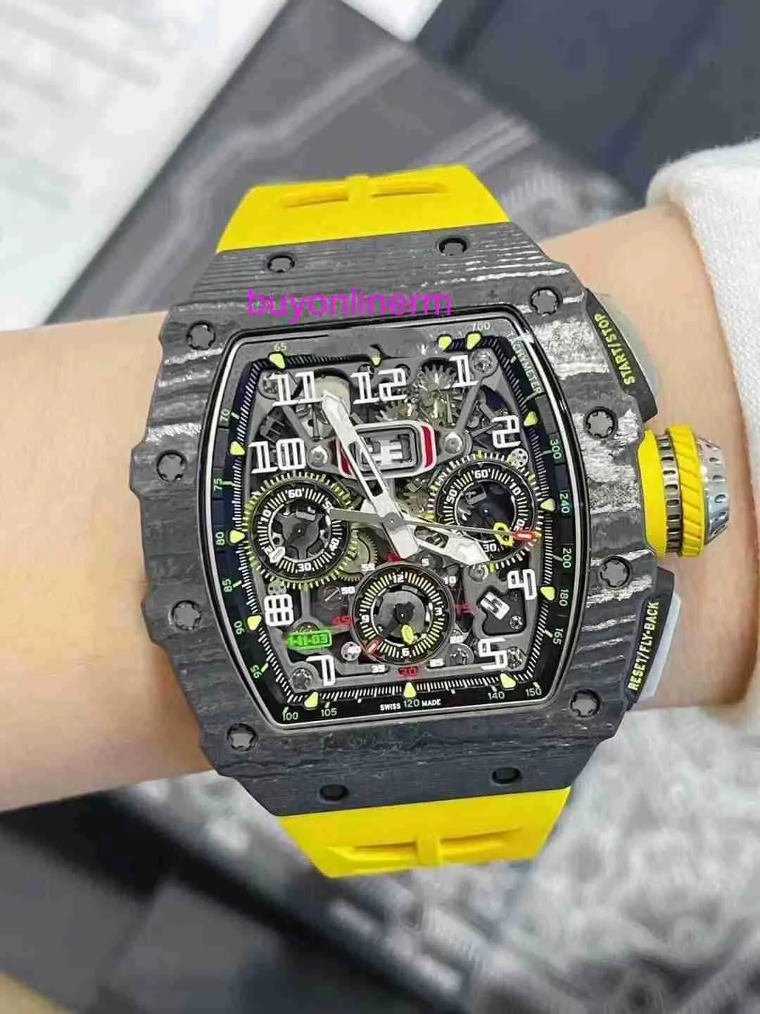 Luxury Carbon Fiber Watch Series 7 With RMAC3 Movement Handly26 Model ...
