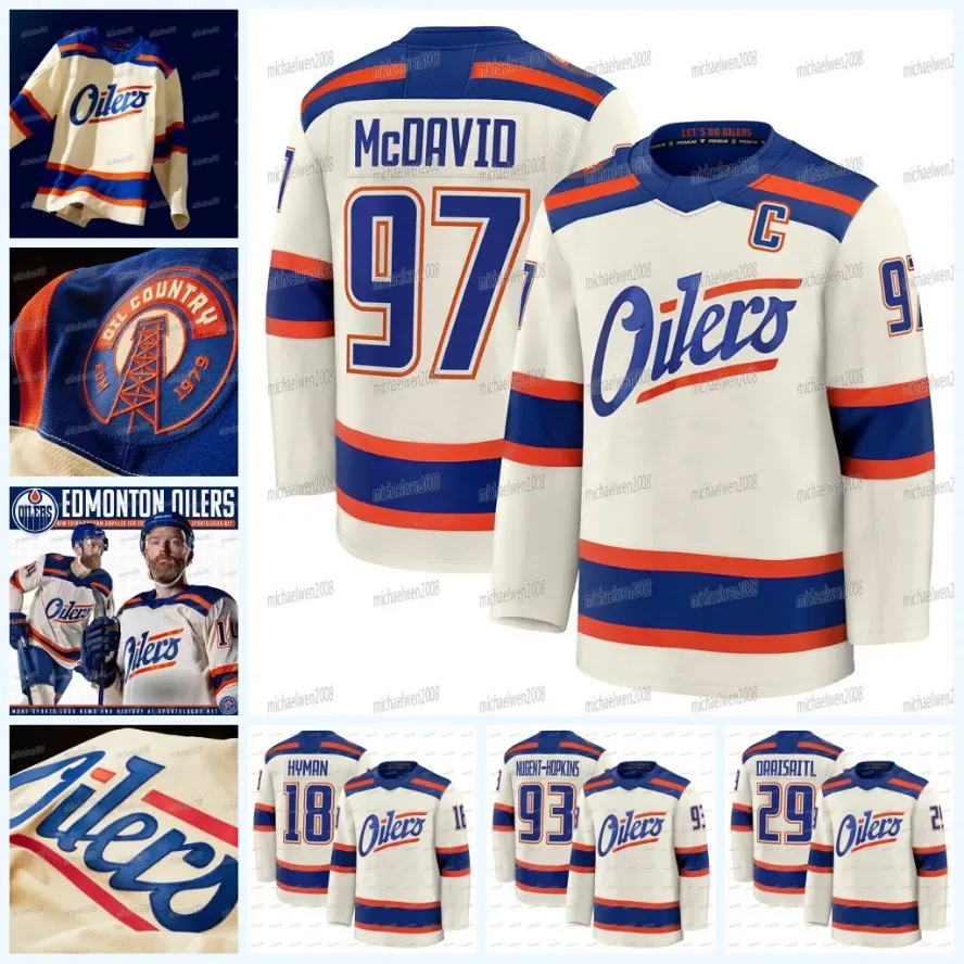 Edmontons Oiler 2025-26 Third Oil Country Jersey Conor McDavid Zach ...