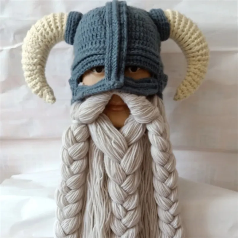 Handmade Knitted Skull Balaclava With Bull Horns ... From Qiyuan07, $17 ...