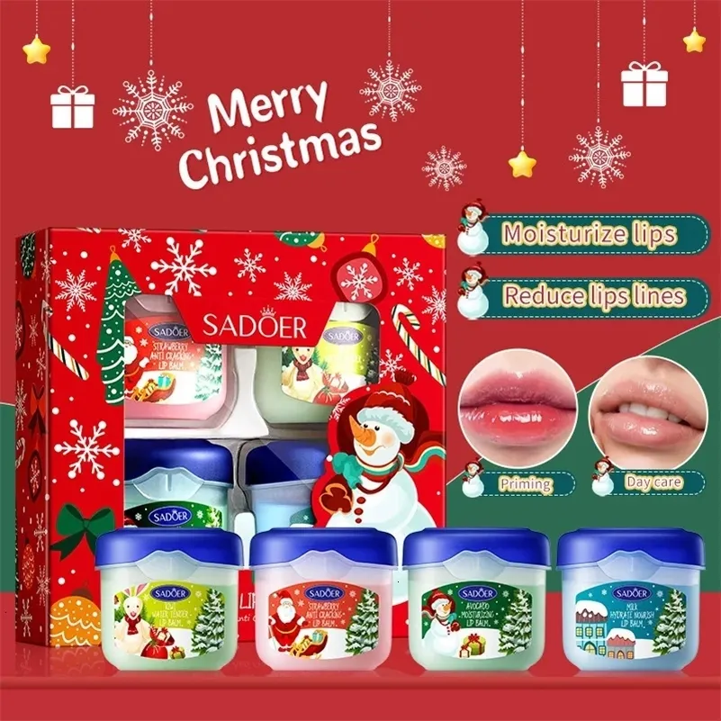 Christmas Gift Box Lip Balm Set Nourishing Hydrating Lip Moisturizers ...