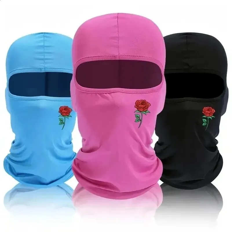 Cool Retro Rose Print Ski Mask Balaclava Face Mask Cycling Mask ...