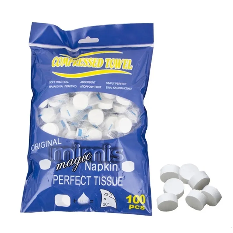 Compressed Towels Portable Disposable Face Towels Wet Wipes Paper ...
