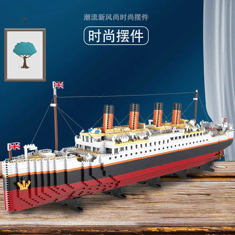 Titanic Building Block Model, 58cm High, Difficult Micro Particle ...