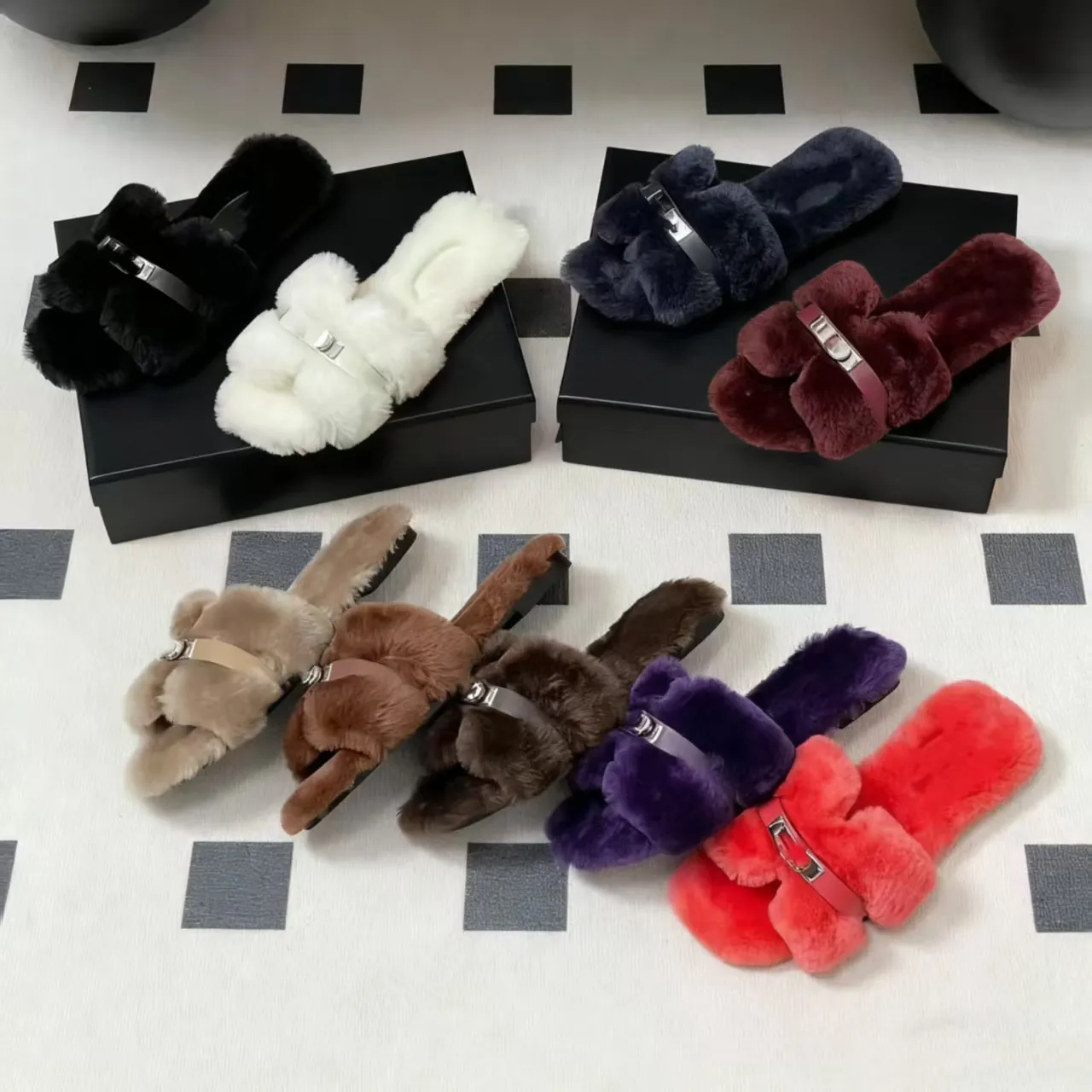 Luxury Winter Fur Slipper Mules For Women With... From Shoesqwe01, $59. ...
