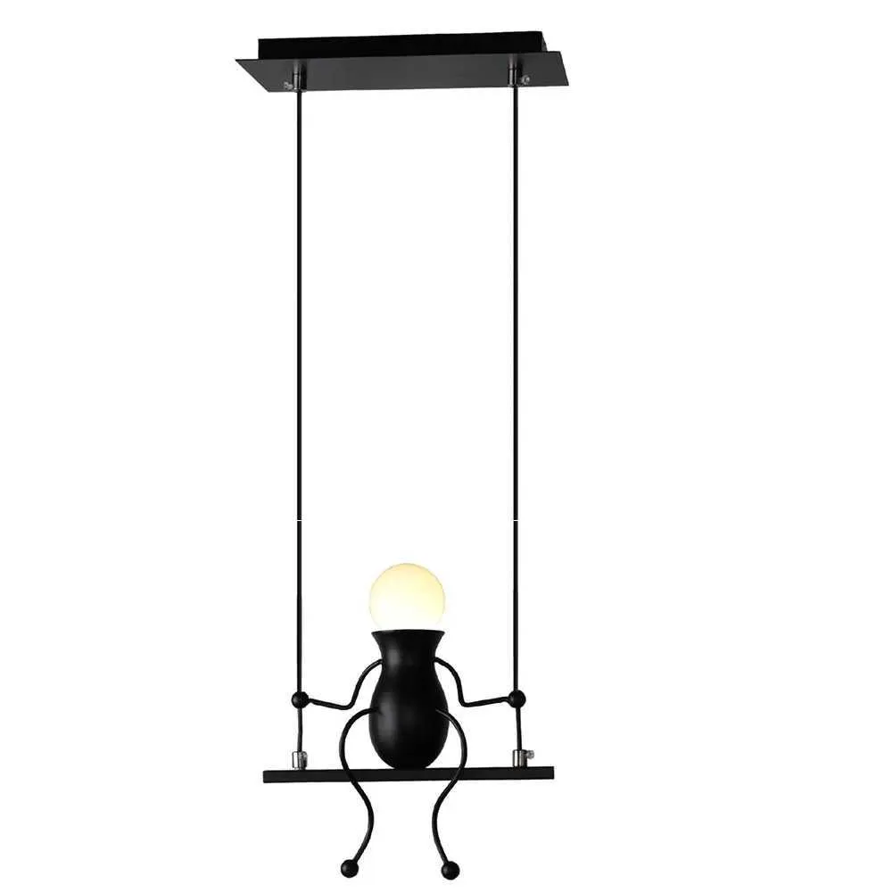 Creative Little Man Pendant Lamp Cartoon Doll LED Ceiling Chandelier ...
