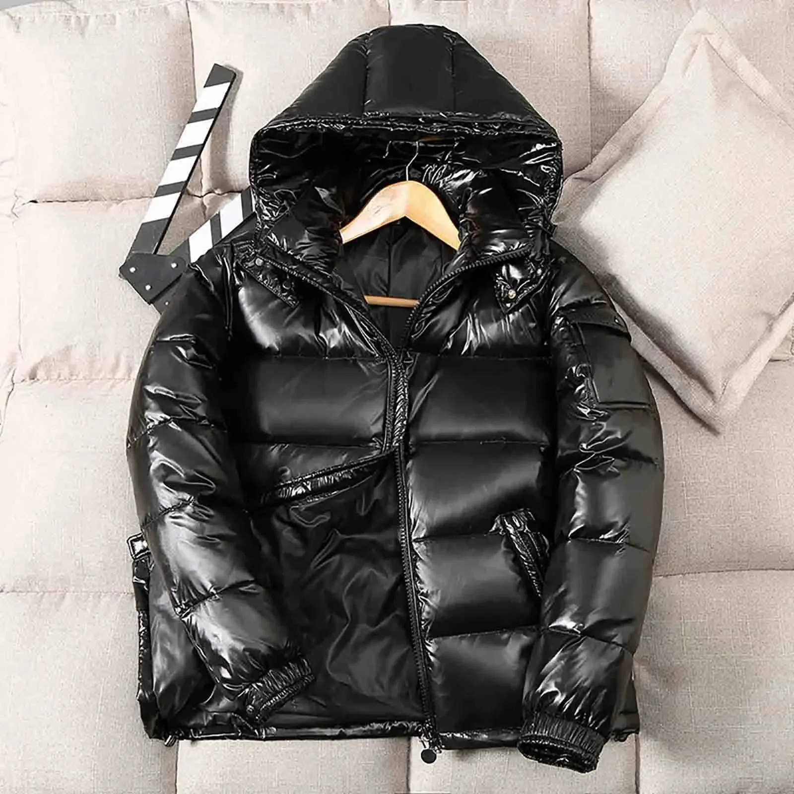 Shiny Bubble Thick Mens Designer Parka Jacket For Men Brand New Winter ...