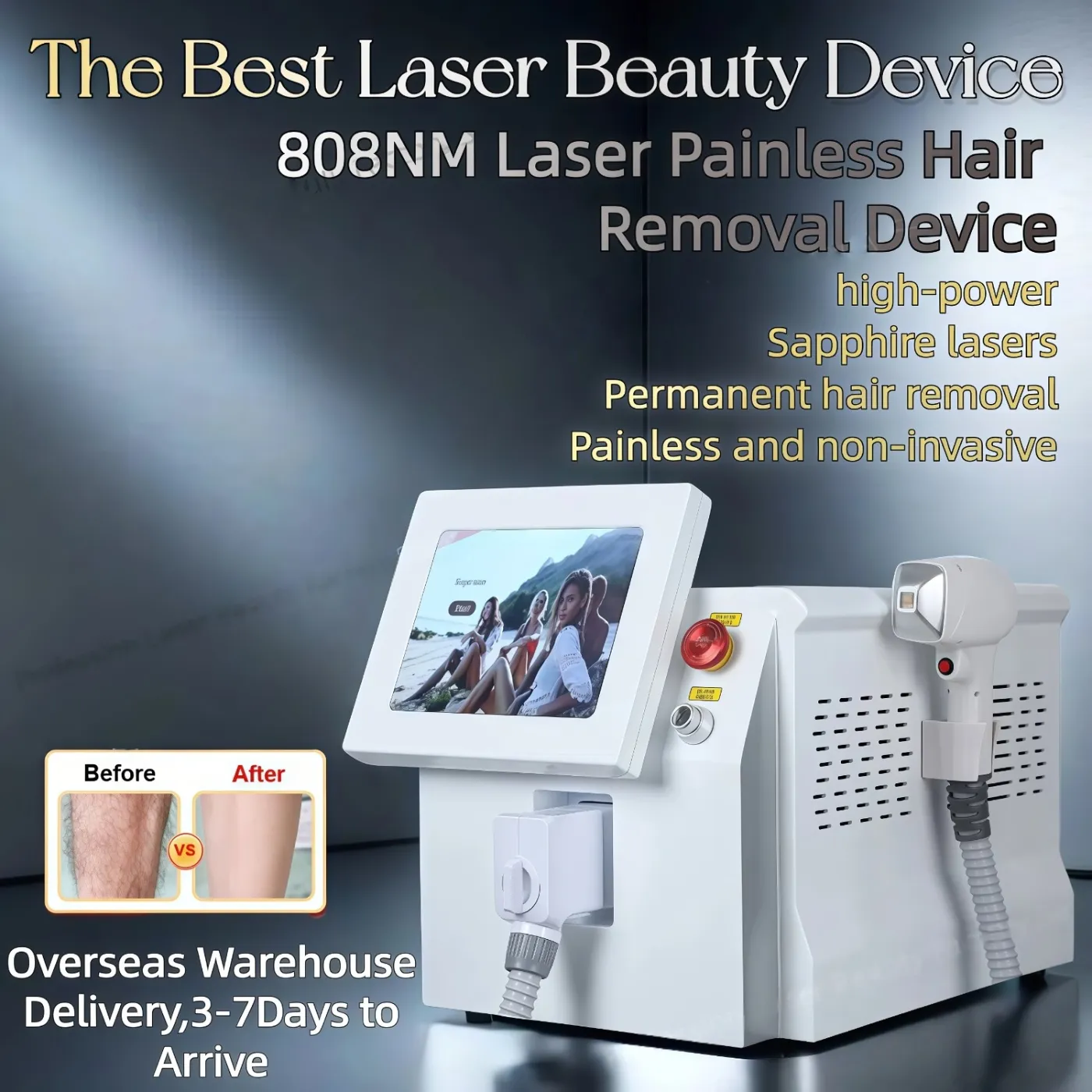 Portable Soprano Diode Ice Titanium Laser Laser Hair Removal Equipment ...
