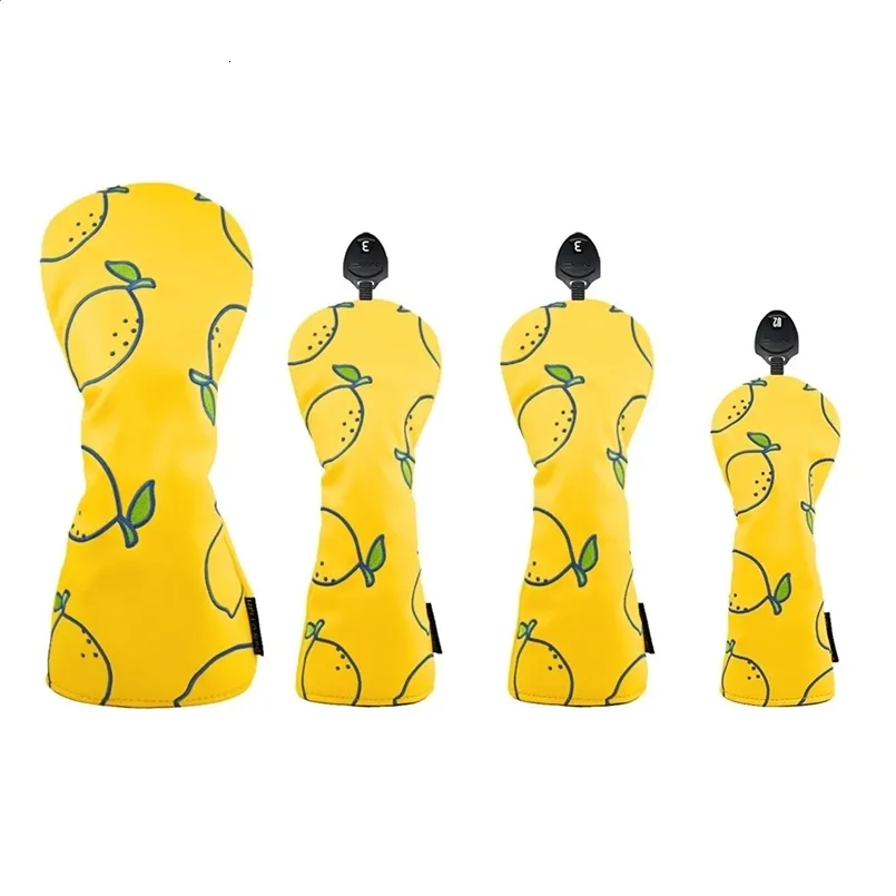 Fruit Pattern Golf Wedges Headcovers Set Waterproof PU Leather ...