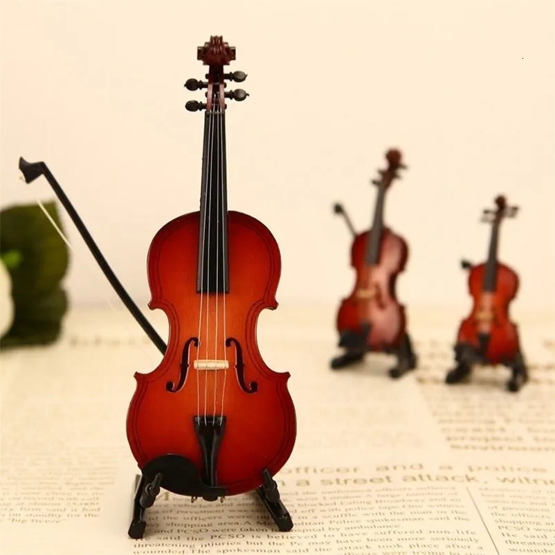 Mini Miniature Violin Model Replica With Stand And Case Mini Musical ...