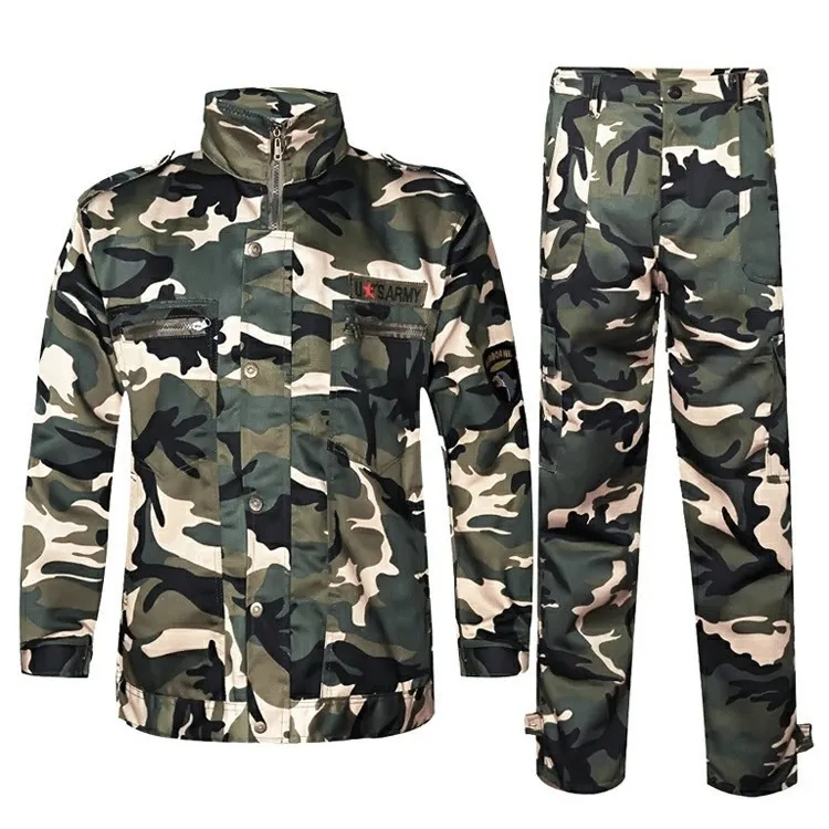 Unisex Camouflage Military Uniform Set Tactical Combat Suit For Outdoor ...