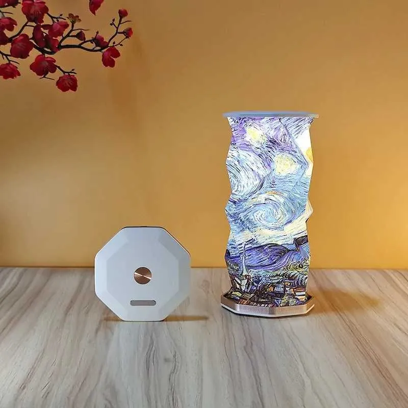 C251115 3D Origami LED Night Lights Foldable USB... From Tarala63415 ...