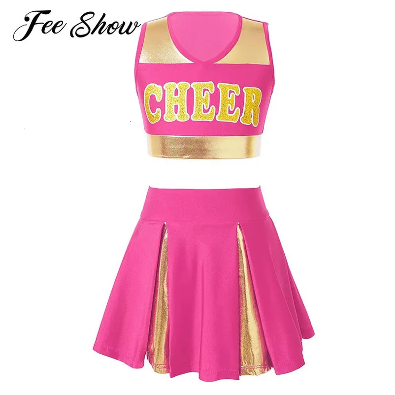 Summer Cheerleading Ready Set Ballet Uniform For Girls Sleeveless V ...