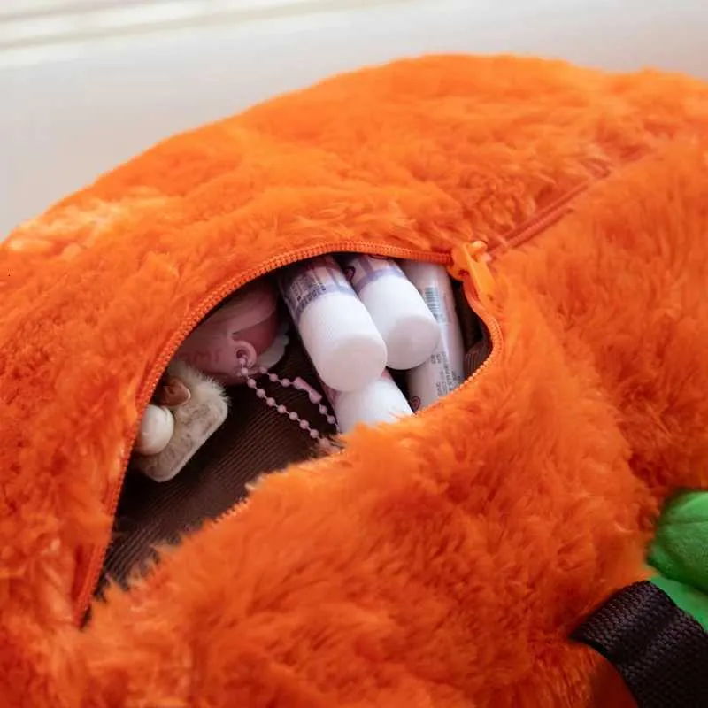Halloween Pumpkin Plush Backpack Stuffed Shoulder Bag Kawaii Cartoon ...
