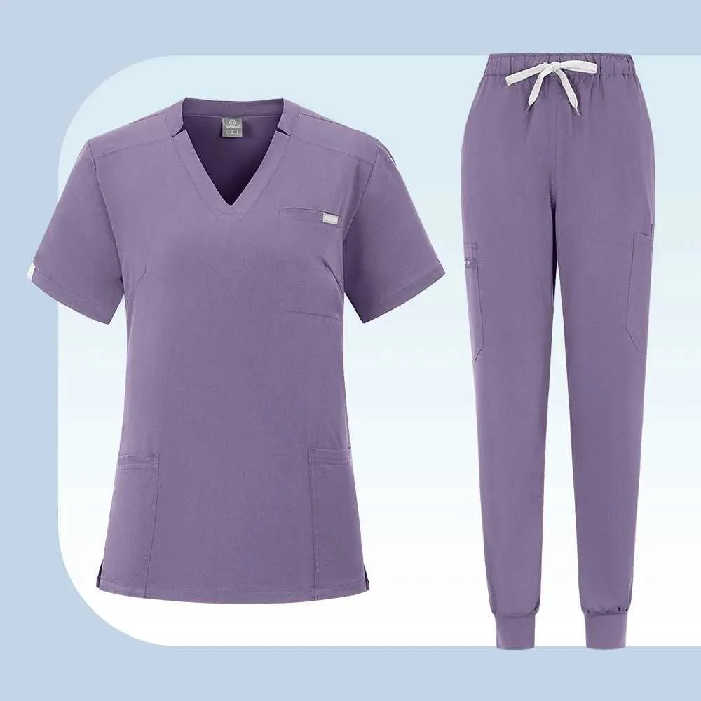 Operating Room Medical Uniform Scrubs Set: Hospital Working Scrubs ...