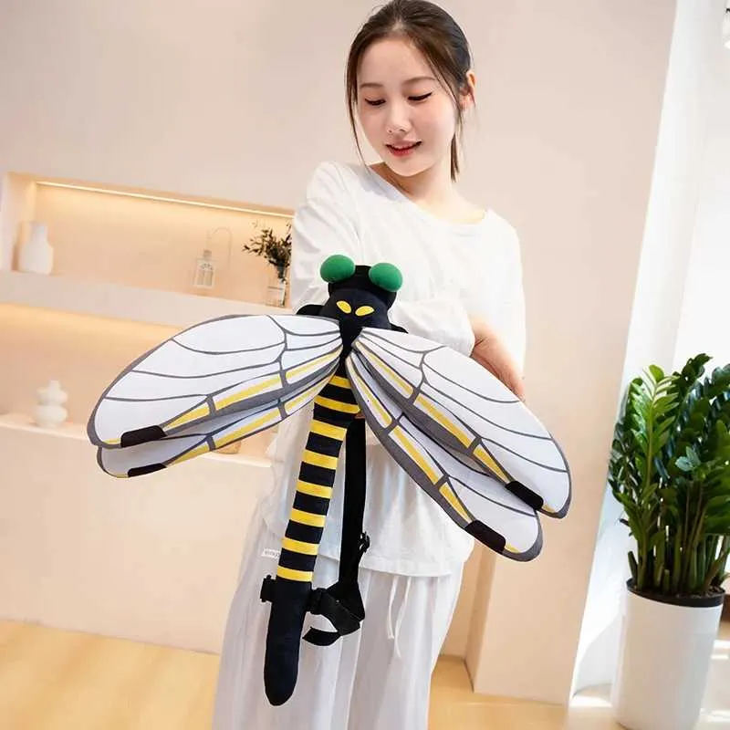 Simulation Insect Dragonfly Plush Toy, Creative Praying Mantis Stuffed ...