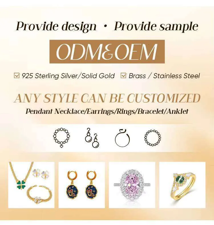 Factory Oem Odm Fine Jewelry Multicolored Gem-Set Moissanite Sterling ...