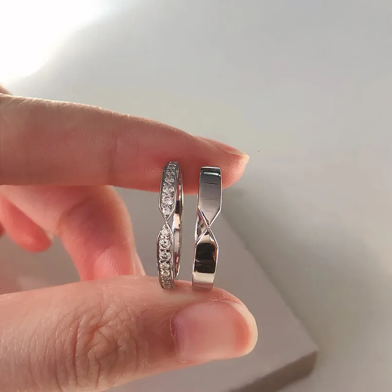 Stunning Pure White Gold Couple Bulgari Ring Perfect For Engagement ...