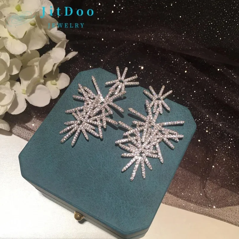JitDoo S925 Needle Star Firework Earrings For Women, Super Flash ...