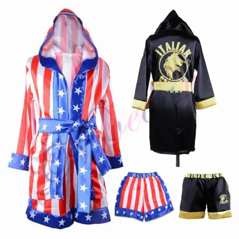 Apollo Movie Boxing Costume Set Kids American Flag Robe, Bathrobe ...