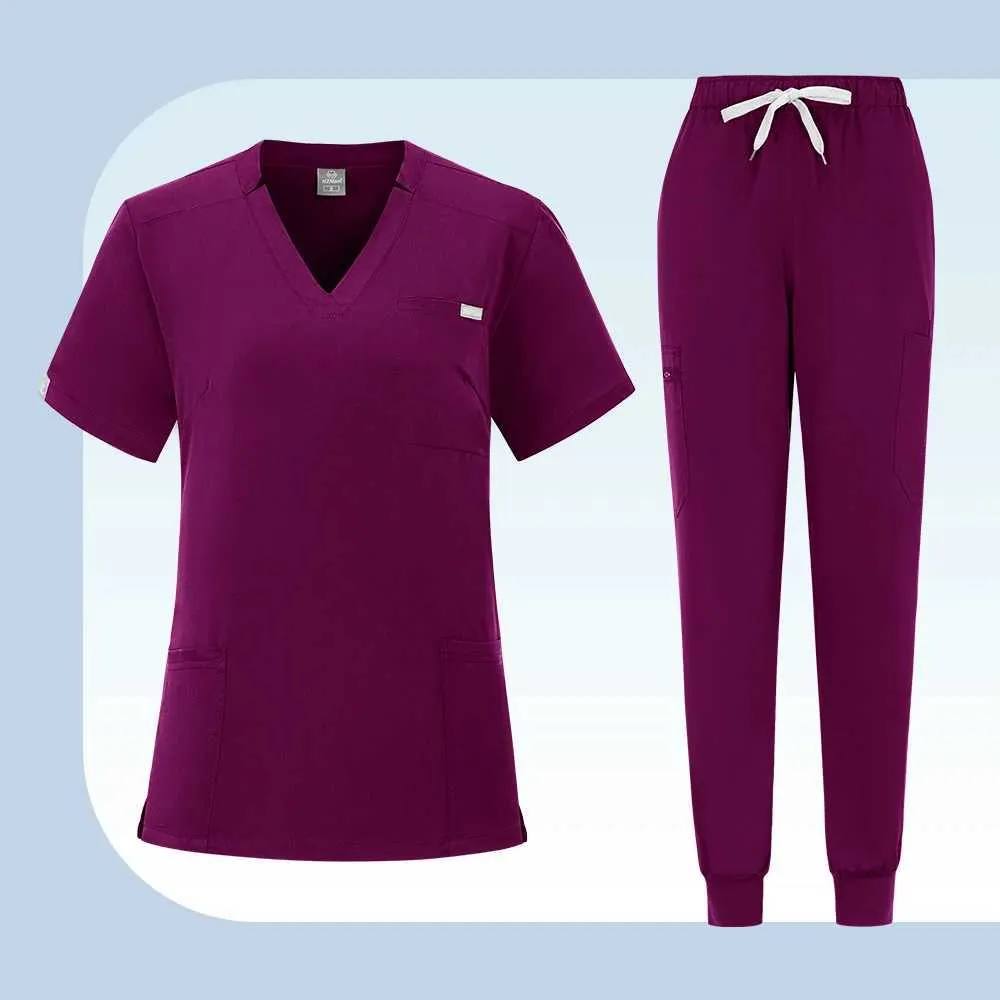 Operating Room Medical Uniform Scrubs Set: Hospital Working Scrubs ...