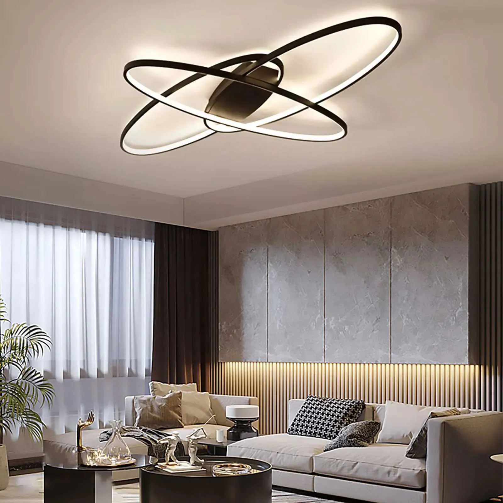 70W Modern Dimmable LED Chandelier, Creative Pendant Lamp Dining Room ...