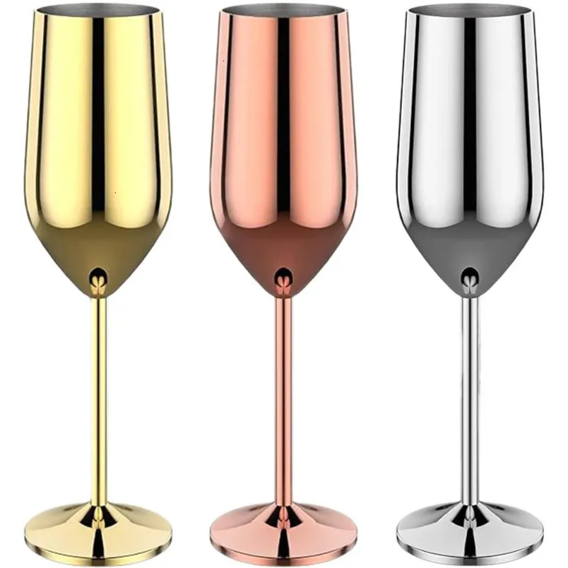 Cup 250224 Stainless Steel Wine Glasses Unbreakable Metal Cocktail ...