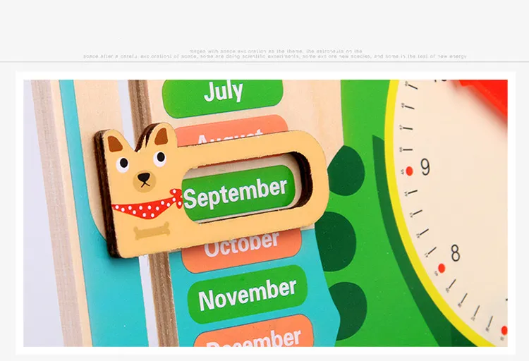 Montessori Wooden Blank Calendar Printable Clock For Kids Educational ...