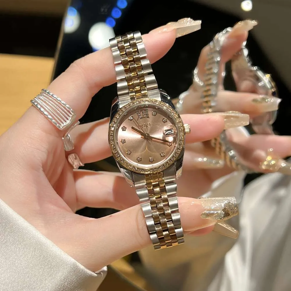 Men's and Women's Waterproof Quartz Wristwatch with Yellow Gold Alloy ...