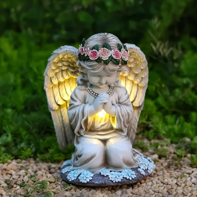 Angel Garden Solar Garden Statue Resin Outdoor... From Tuo09, $22.35 ...