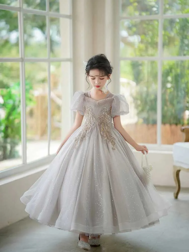 315T Teen Girl Fluffy Mesh Dress Elegant Long... From Popular_district1 ...