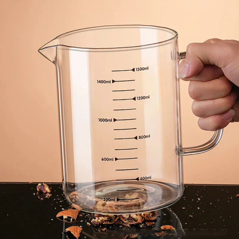 Large Capacity YWDL Glass Quart Measuring Cup With Handle, Anti Slip ...