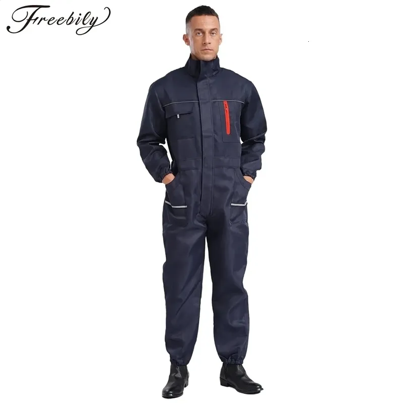 Reflective Striped Men's Mechanic Uniforms Jumpsuit... From Kong02, $26 ...