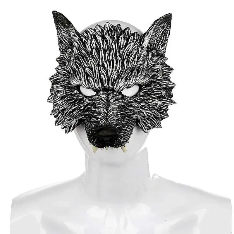 3D Soft Foam Wolf Head Wildcraft Mask For Halloween Costume Party ...