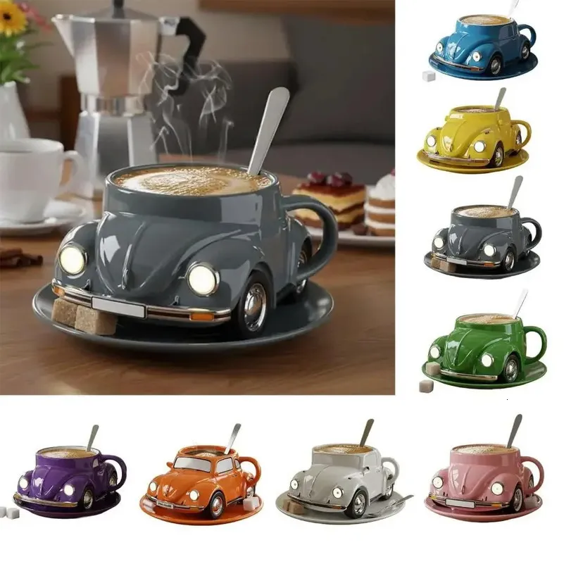 Creative Funny Beetle-Shaped Coffee Mug, Unique Handmade Novelty Car ...