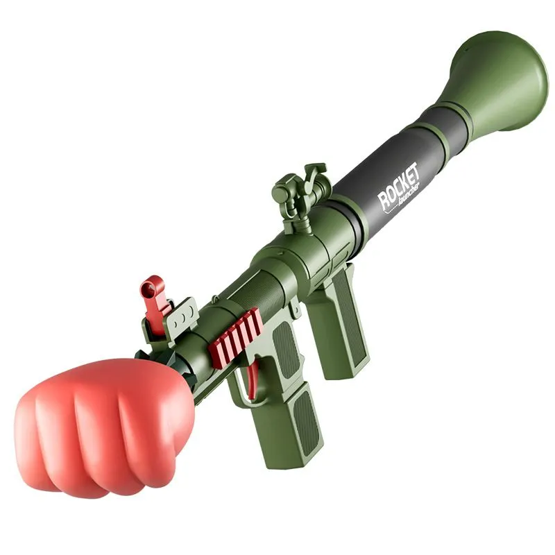 New RPG Fist Rocket Launcher Toy Gun Manual Air Shooting Grenade Firing ...