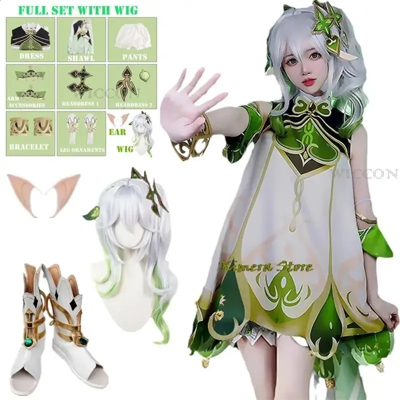 Genshin Impact Nahida Maid Cosplay Costume Childrens Size Dress With ...